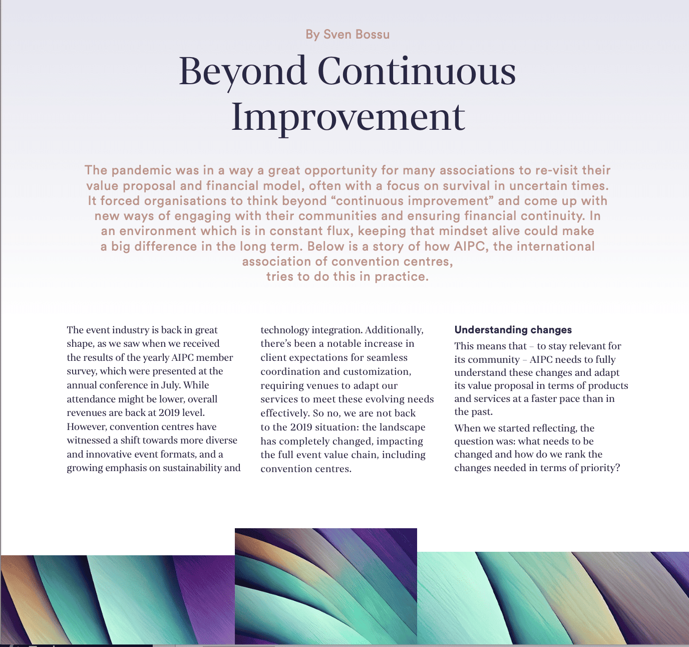 Beyond Continuous Improvement - AIPC